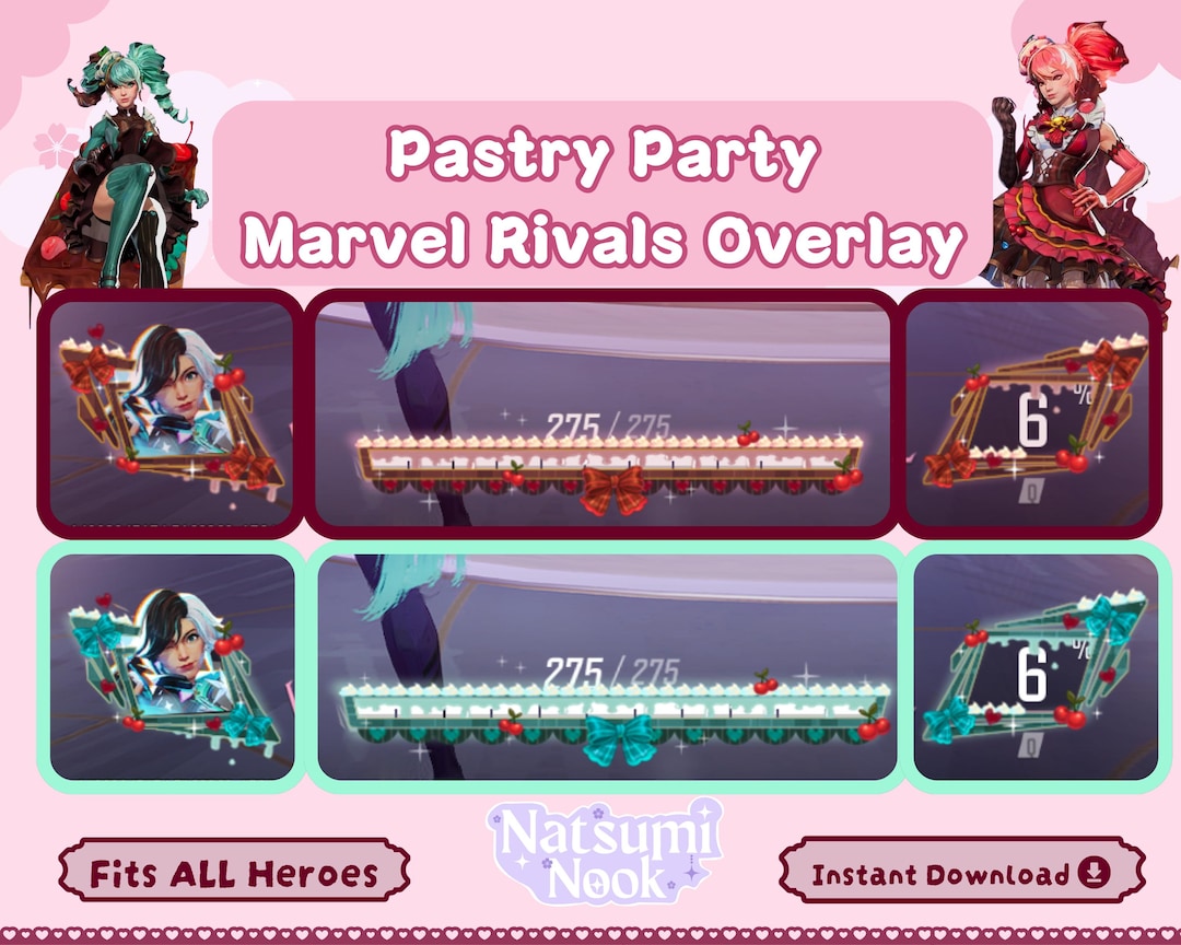 Pastry Party Marvel Rivals Overlay | HUD Customizable Marvel Rivals ...
