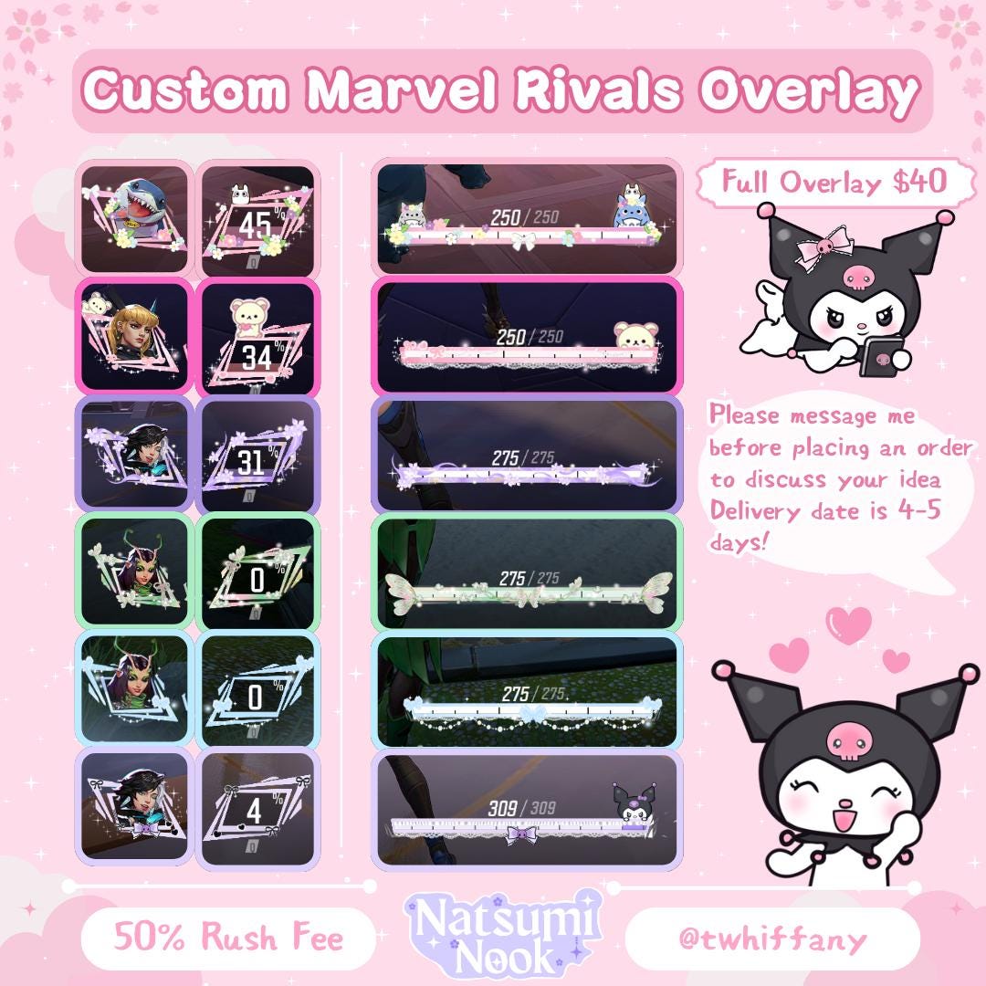 Custom Marvel Rivals Overlay | Marvel Rivals Overlay Commission | Game ...