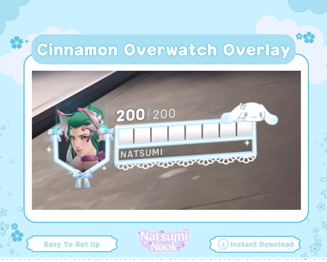 Cinnamon Pastel Blue Overwatch Overlay HUD Customizable Overwatch Game ...