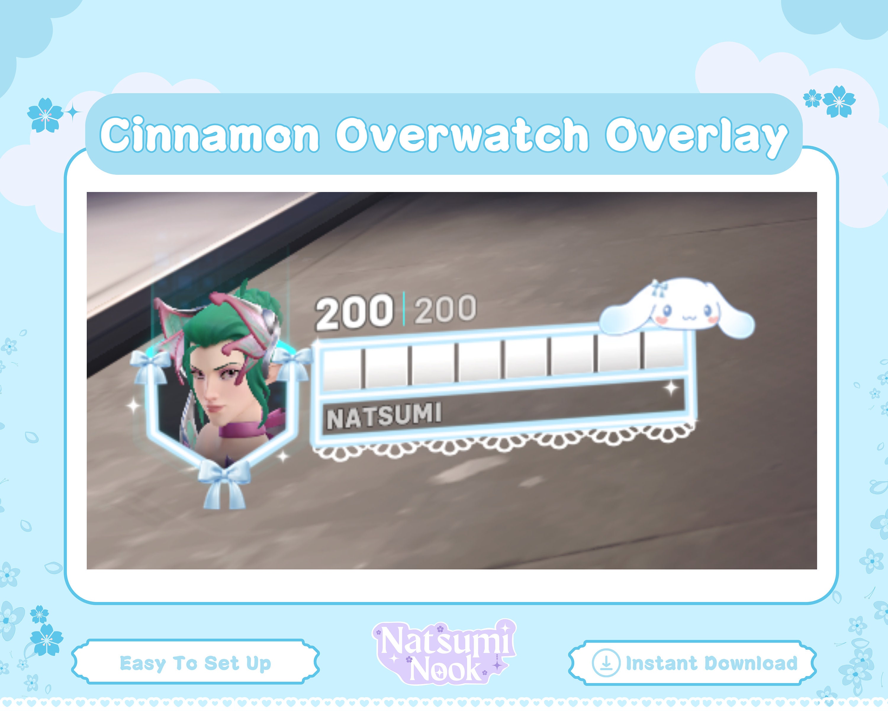 Cinnamon Pastel Blue Overwatch Overlay HUD Customizable Overwatch Game ...