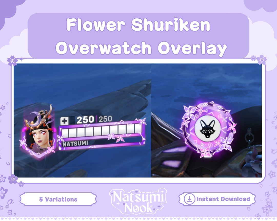 Flower Shuriken Overwatch Stream Overlay | Customizable HUD (digital ...
