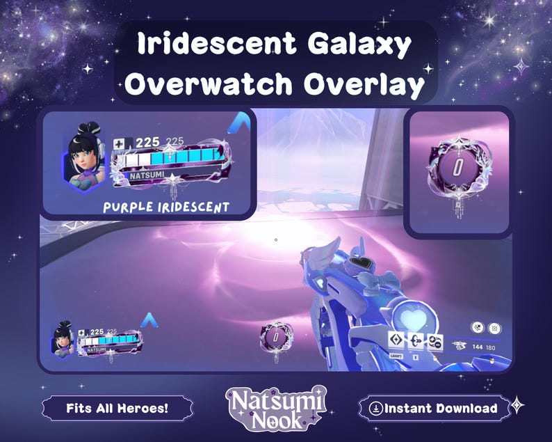 Iridescent Galaxy Overwatch Stream Overlay: Twitch, Youtube, OBS ...