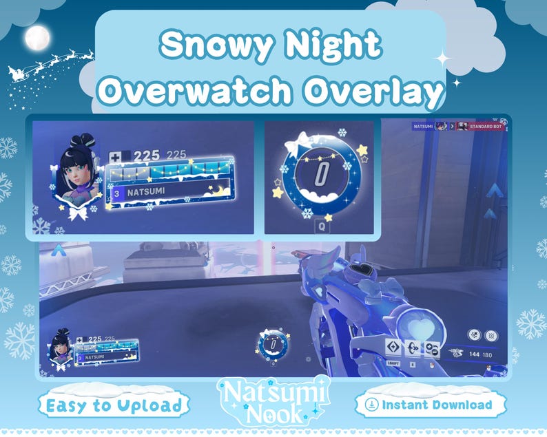 Snowy Night Overwatch Stream Overlay: UI Customization for Overwatch ...