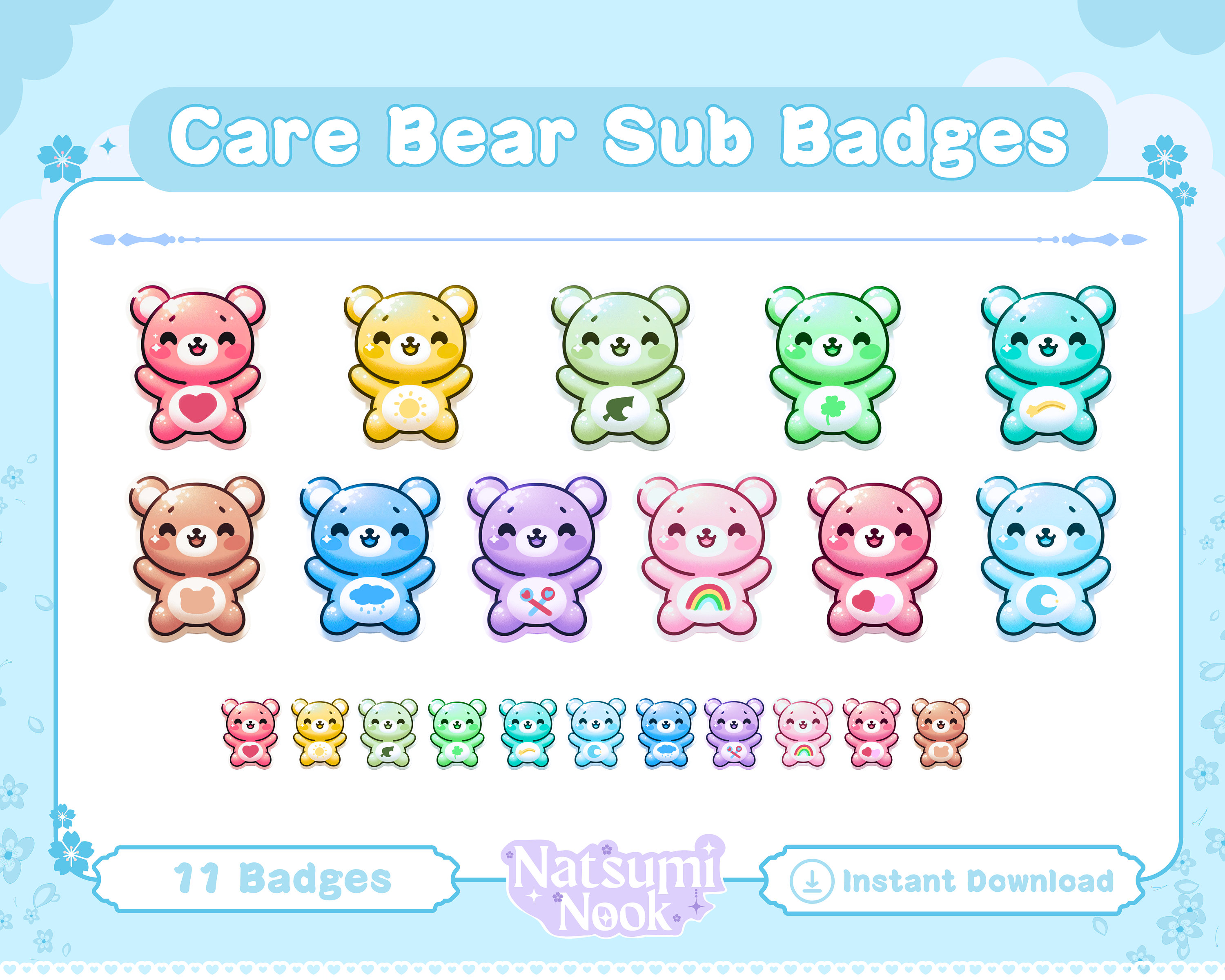 Baby Bear Sub Badges Sub Badge for Twitch Discord Bear Sub Badges Bit ...