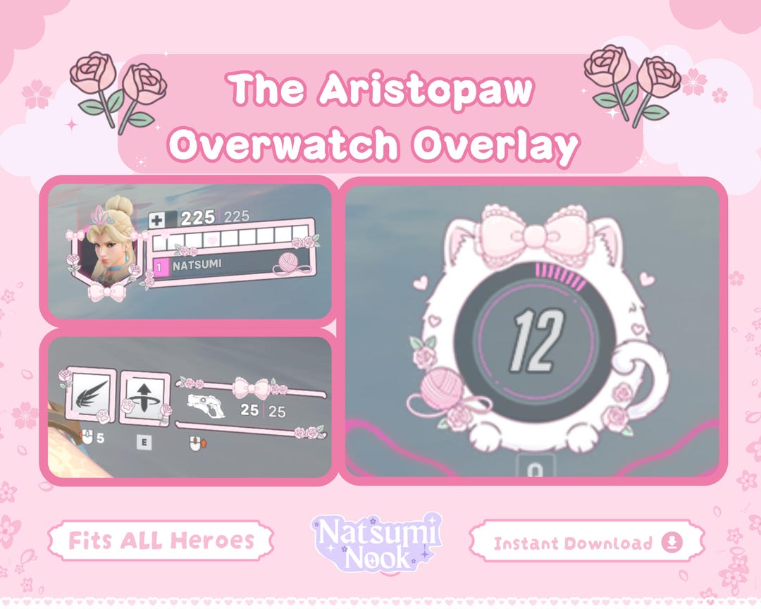 The Aristopaw Overwatch Overlay | Hudsight | Mercy Wings | Cute Stream ...