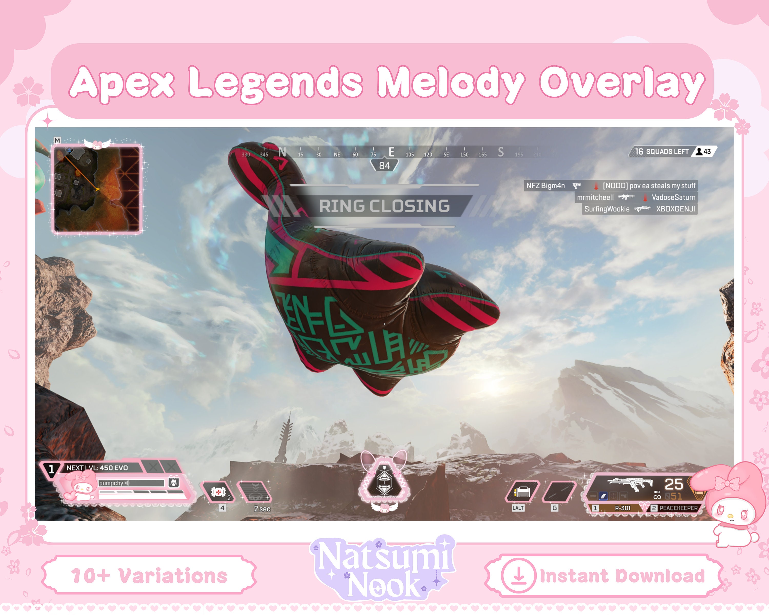 Melody Pink Lace Apex Overlay Apex Legends Overlay Stream Apex Legends ...