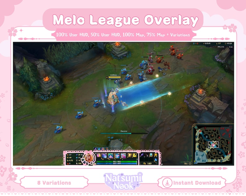 Melo Pink Bows League of Legends Stream Overlay (digital Download) - Etsy