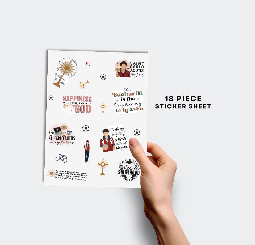 St Carlo Acutis Stickers, Saint Stickers, Catholic Stickers, Saint ...