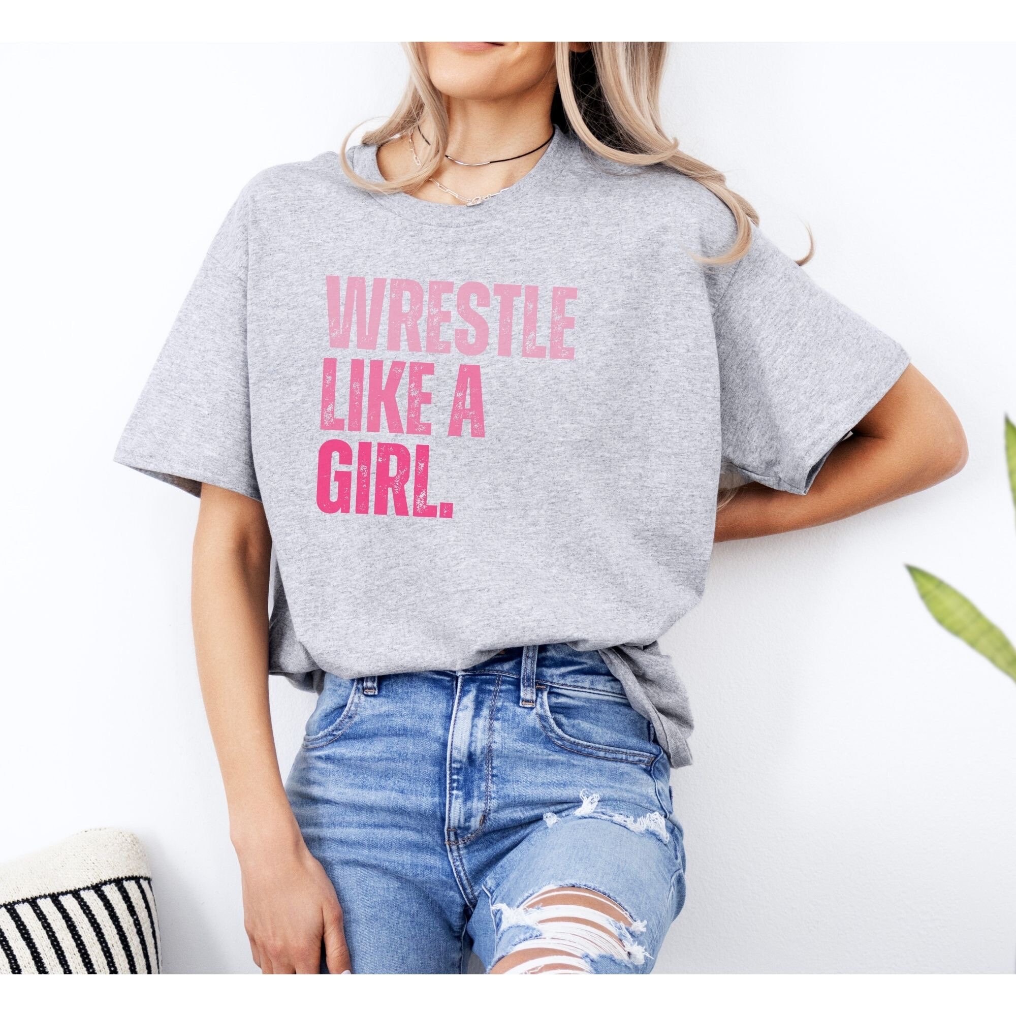 Wrestle Like A Girl Shirt, Girls Wrestling, High School Wrestling Team ...