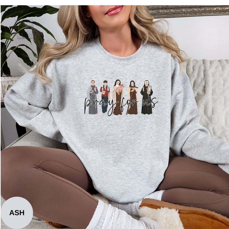 Custom Saints Sweatshirt, Catholic Saints Gift, Catholic Sweatshirt ...