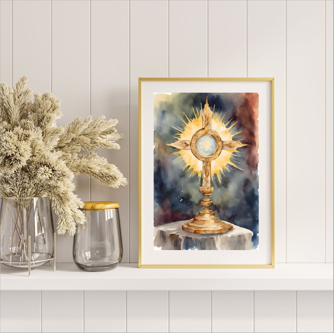Monstrance Wall Art PRINTABLE, Catholic Wall Art, Eucharist Poster ...