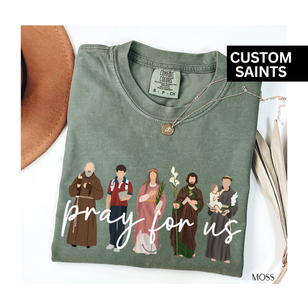 Custom Saints Shirt, Catholic Saints Gift, Catholic Shirt, Catholic ...