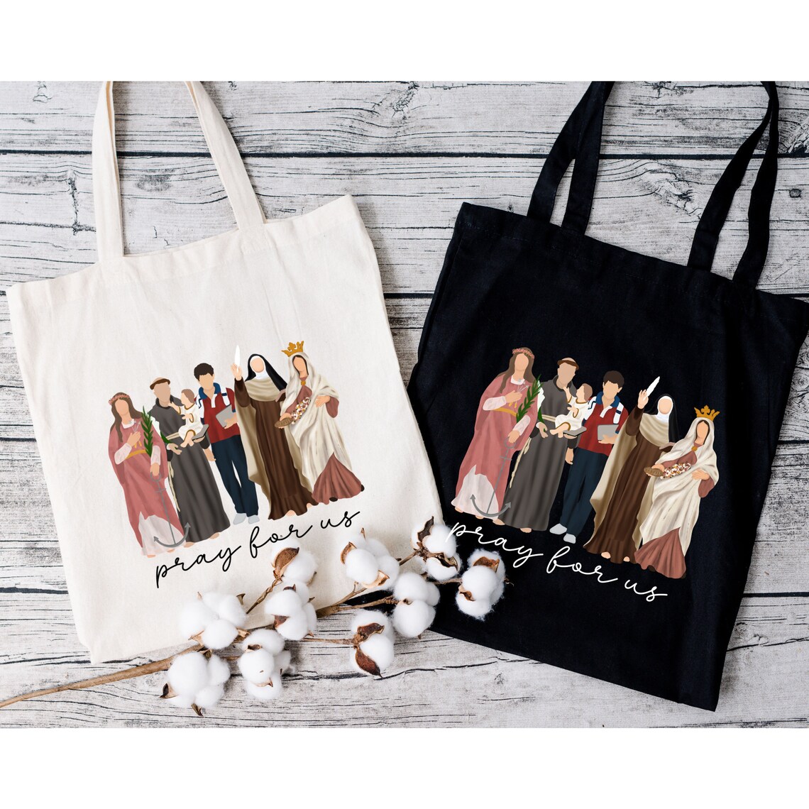Catholic Saints Bag, Catholic Saint Gift, Catholic Tote Bag for Mass ...