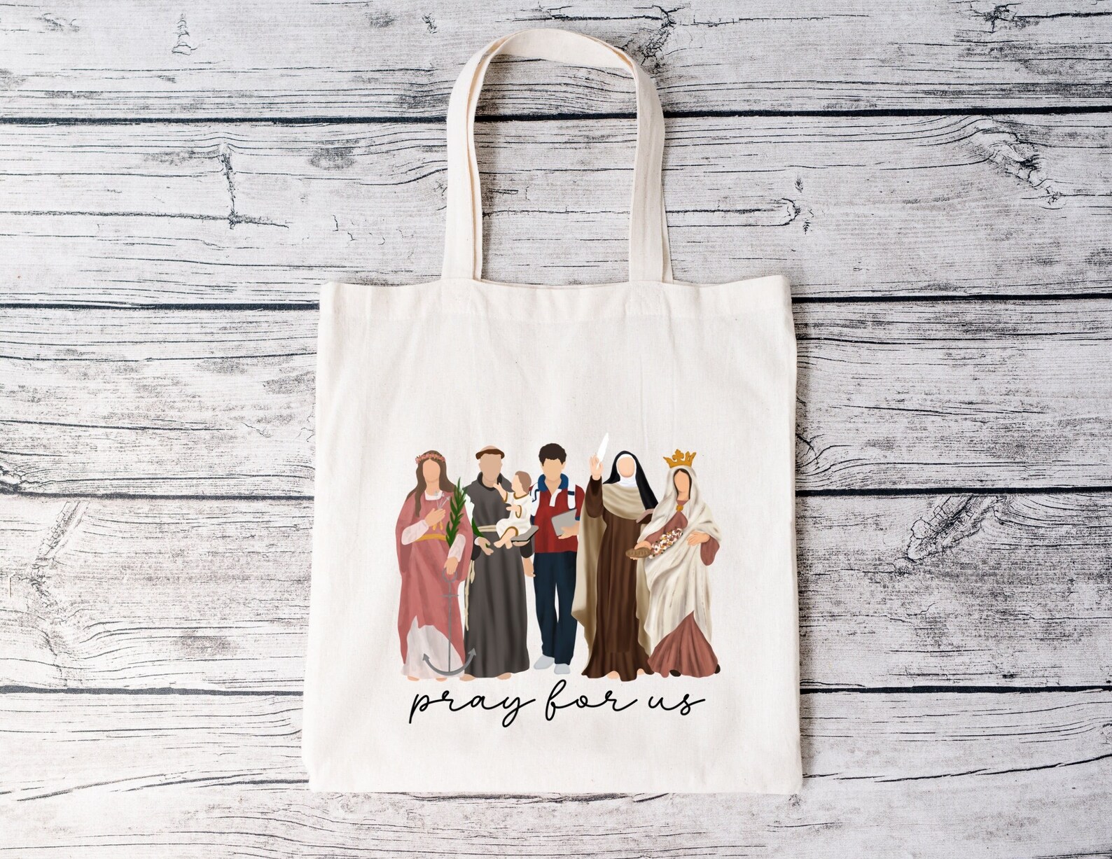 Catholic Saints Bag, Catholic Saint Gift, Catholic Tote Bag for Mass ...
