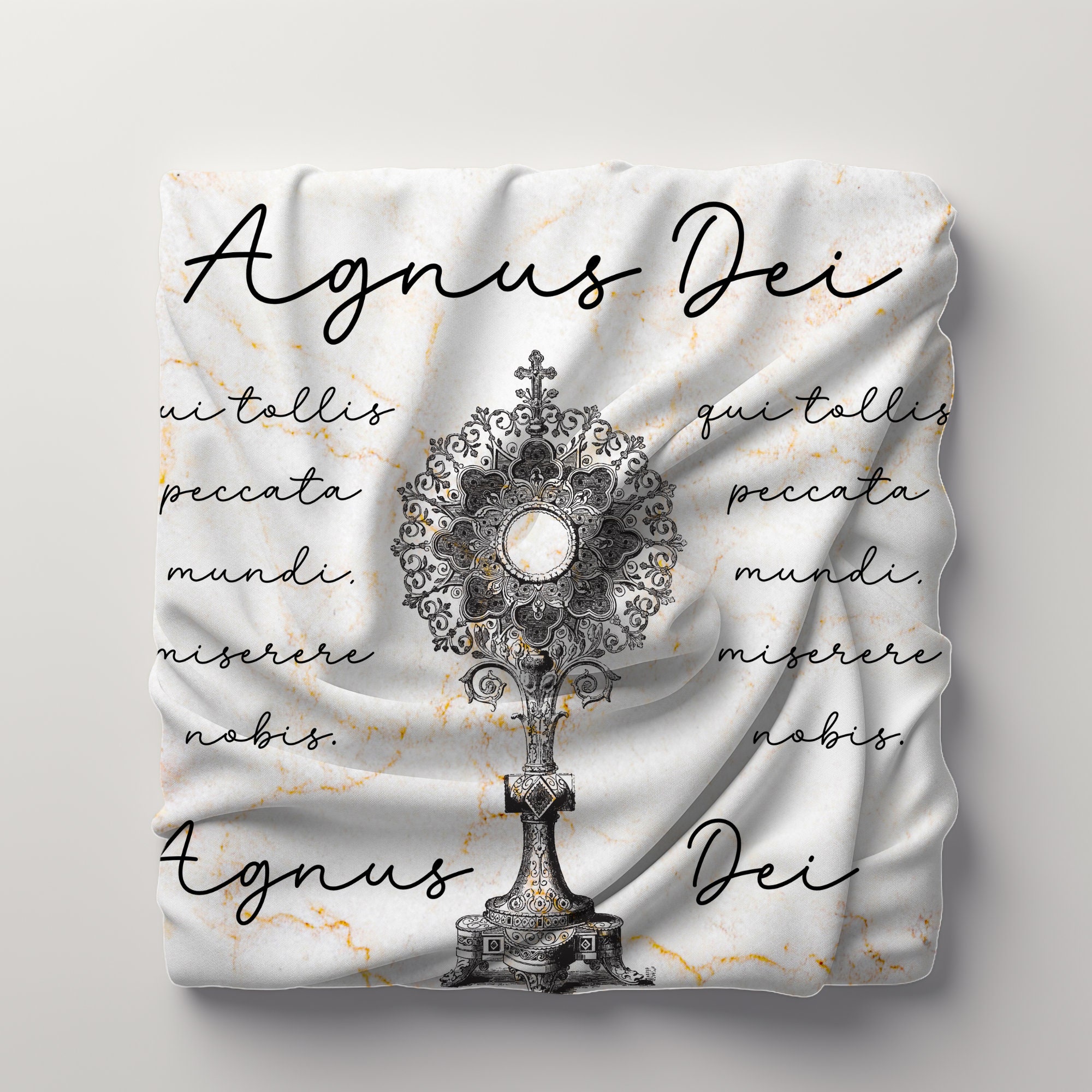 Traditional Catholic Blanket, Eucharist Gift, Catholic Gift, Latin ...