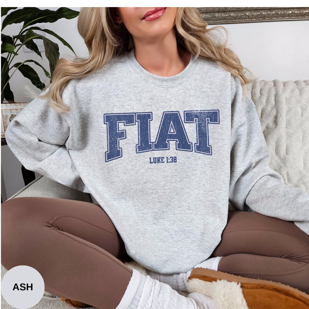 Marys Fiat Catholic Sweatshirt, Catholic Shirt, Catholic Gift, Marian ...