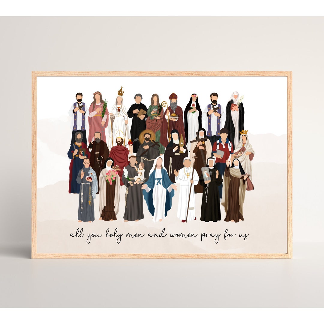 Catholic Saints Poster, Catholic Wall Art, Catholic Decor, Catholic ...