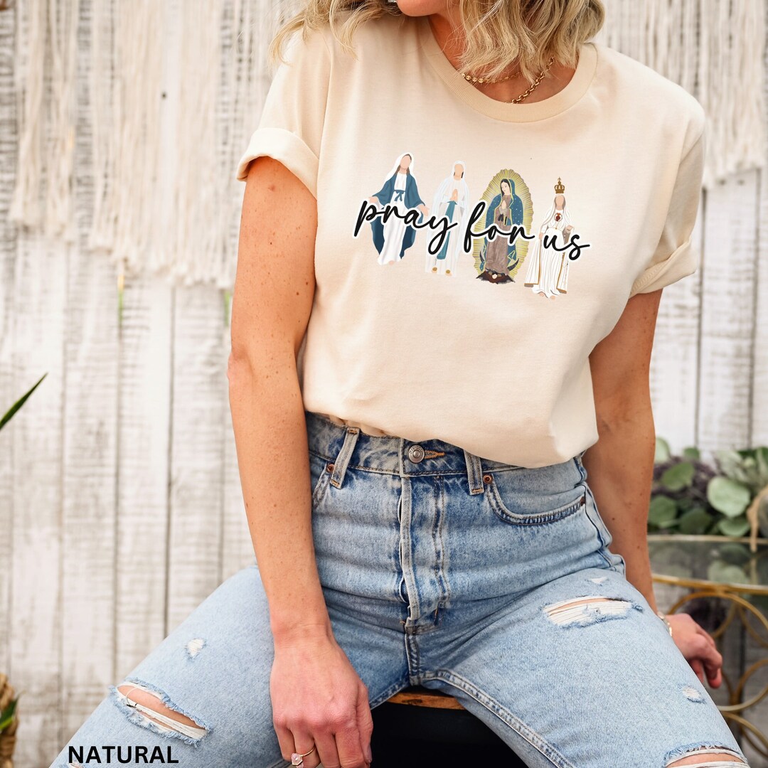 Virgin Mary Shirt, Marian Shirt, Mother Mary, Catholic Gift, Mary Shirt ...
