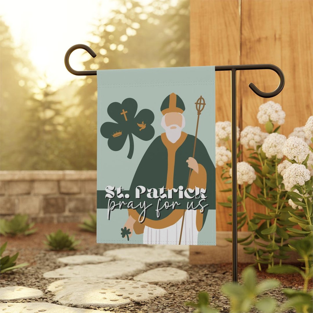 St Patrick Flag, Saint Patricks Day Banner, Catholic St Patrick Decor ...