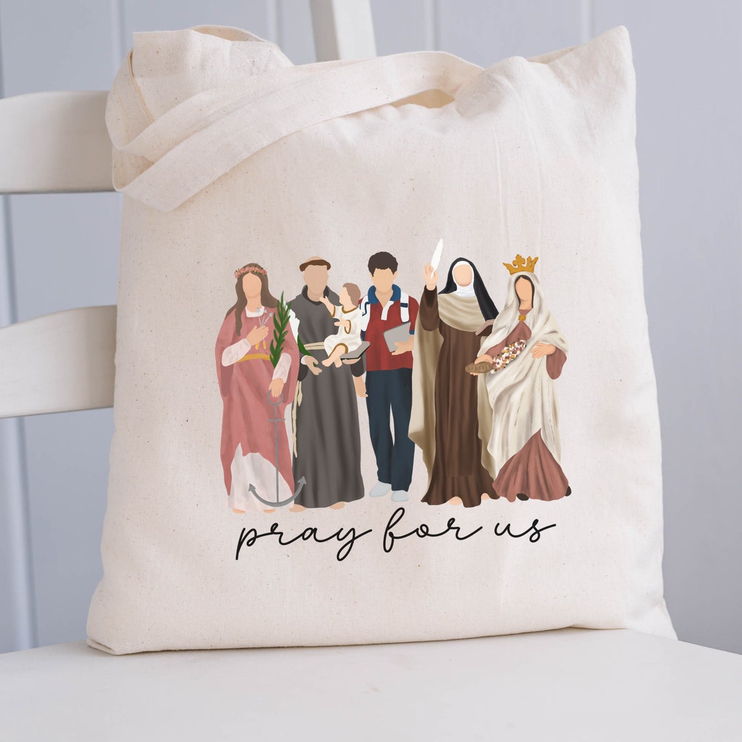 Catholic Saints Bag, Catholic Saint Gift, Catholic Tote Bag for Mass ...
