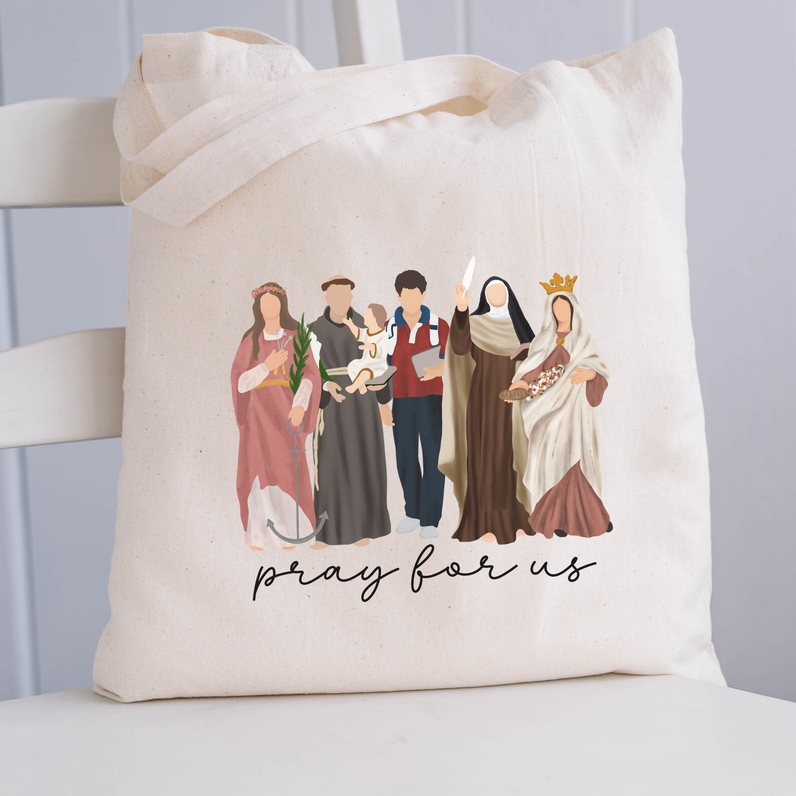 Catholic Saints Bag, Catholic Saint Gift, Catholic Tote Bag for Mass ...