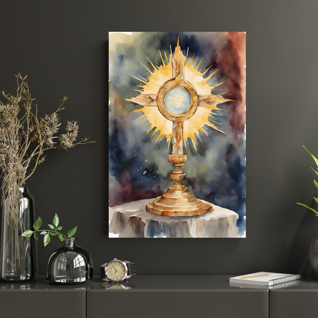 Monstrance Wall Art PRINTABLE, Catholic Wall Art, Eucharist Poster ...