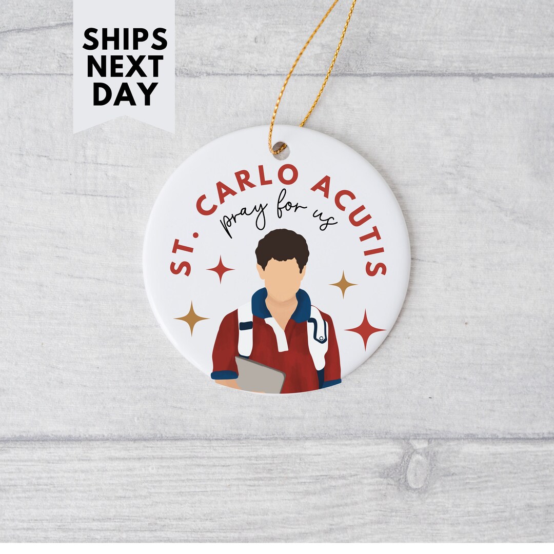 Carlo Acutis Ornament, Carlo Acutis Gift, Saint Ornament, Catholic ...