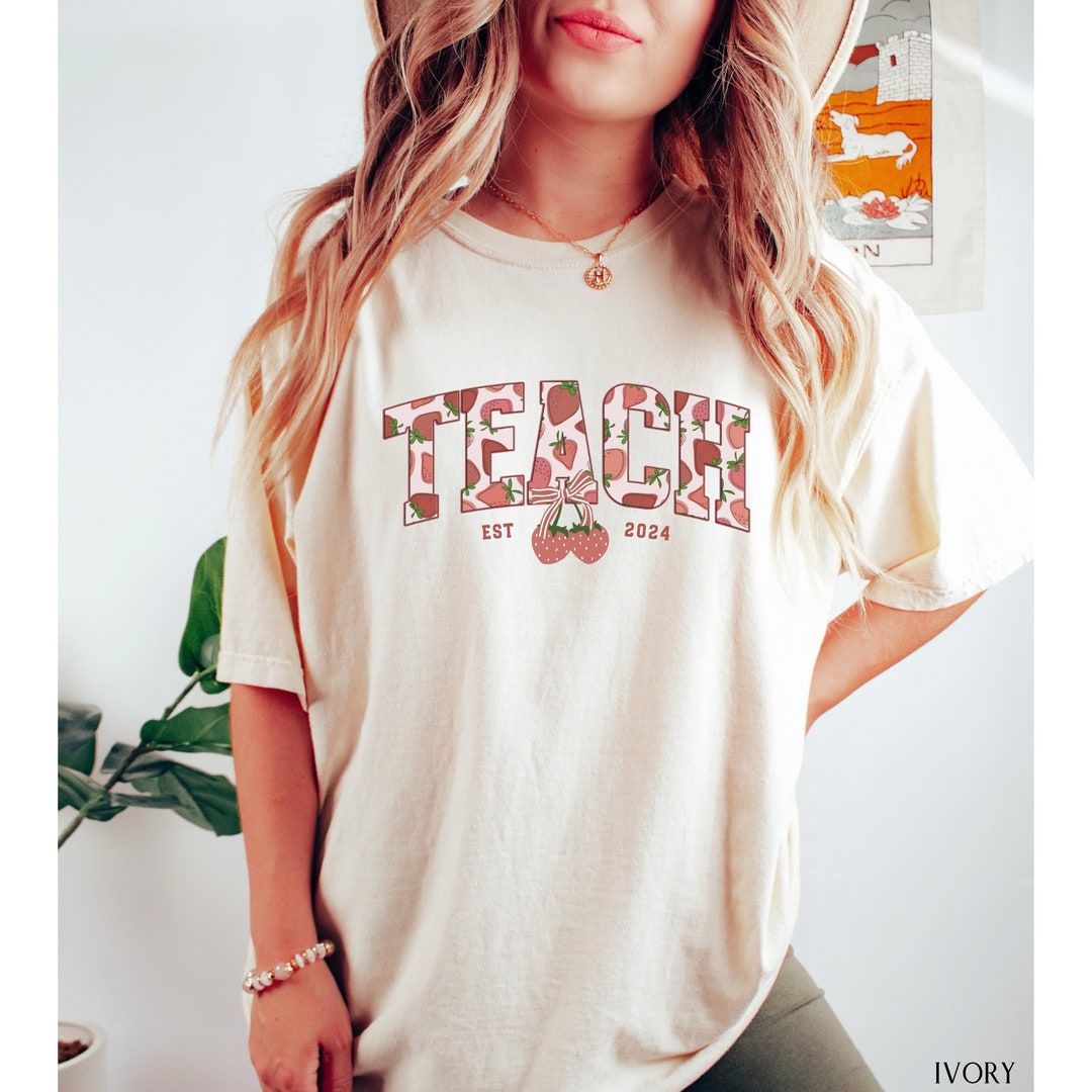 Vintage Strawberry Teacher Shirt, Custom Teacher Shirt, Back to School ...