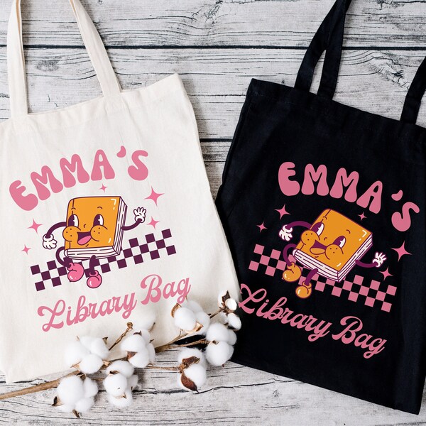Library Book Bag - Etsy