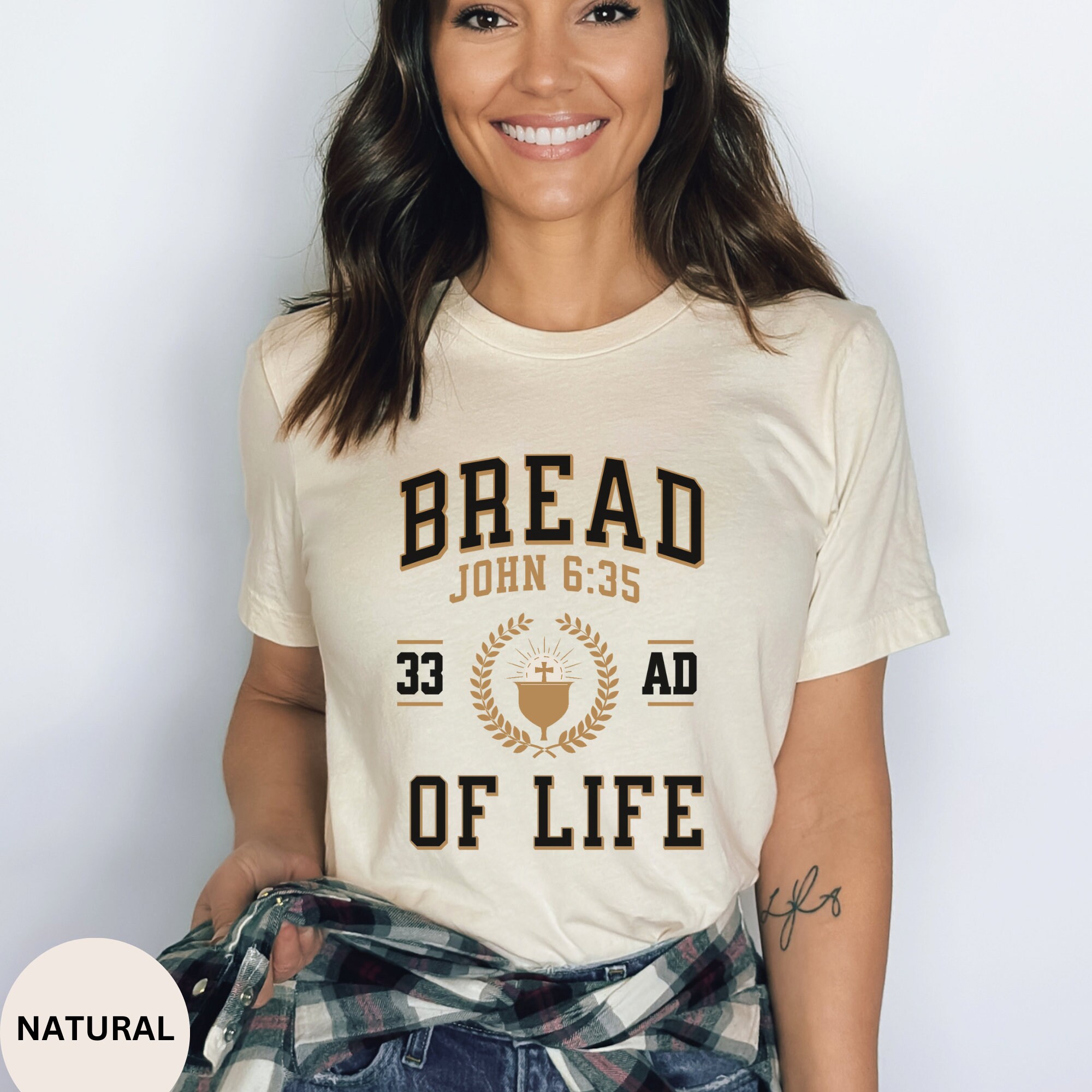 Bread of Life Shirt, Catholic Eucharist Shirt, Catholic Gift for Mom ...