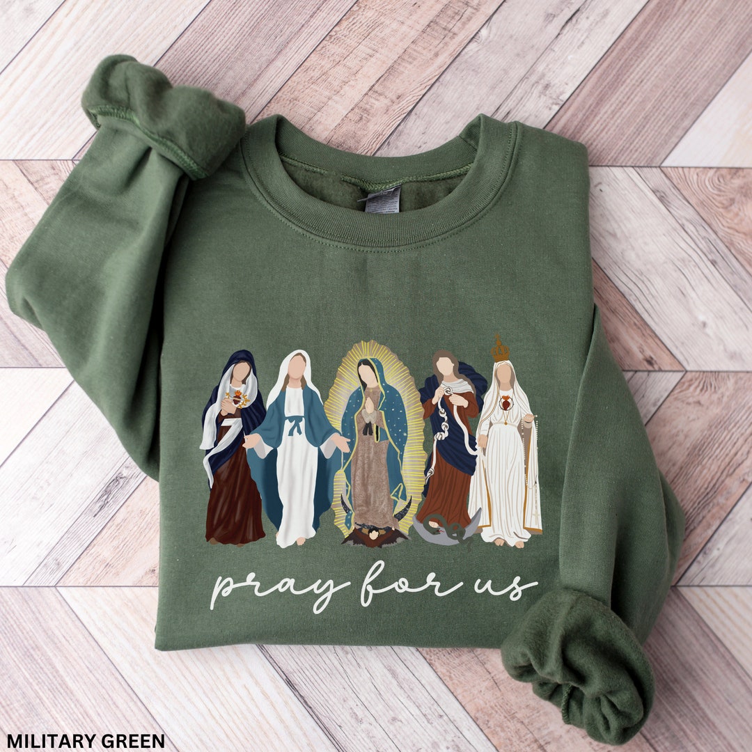 Mary Sweatshirt, Mary Gift, Catholic Gift, Catholic Sweatshirt ...