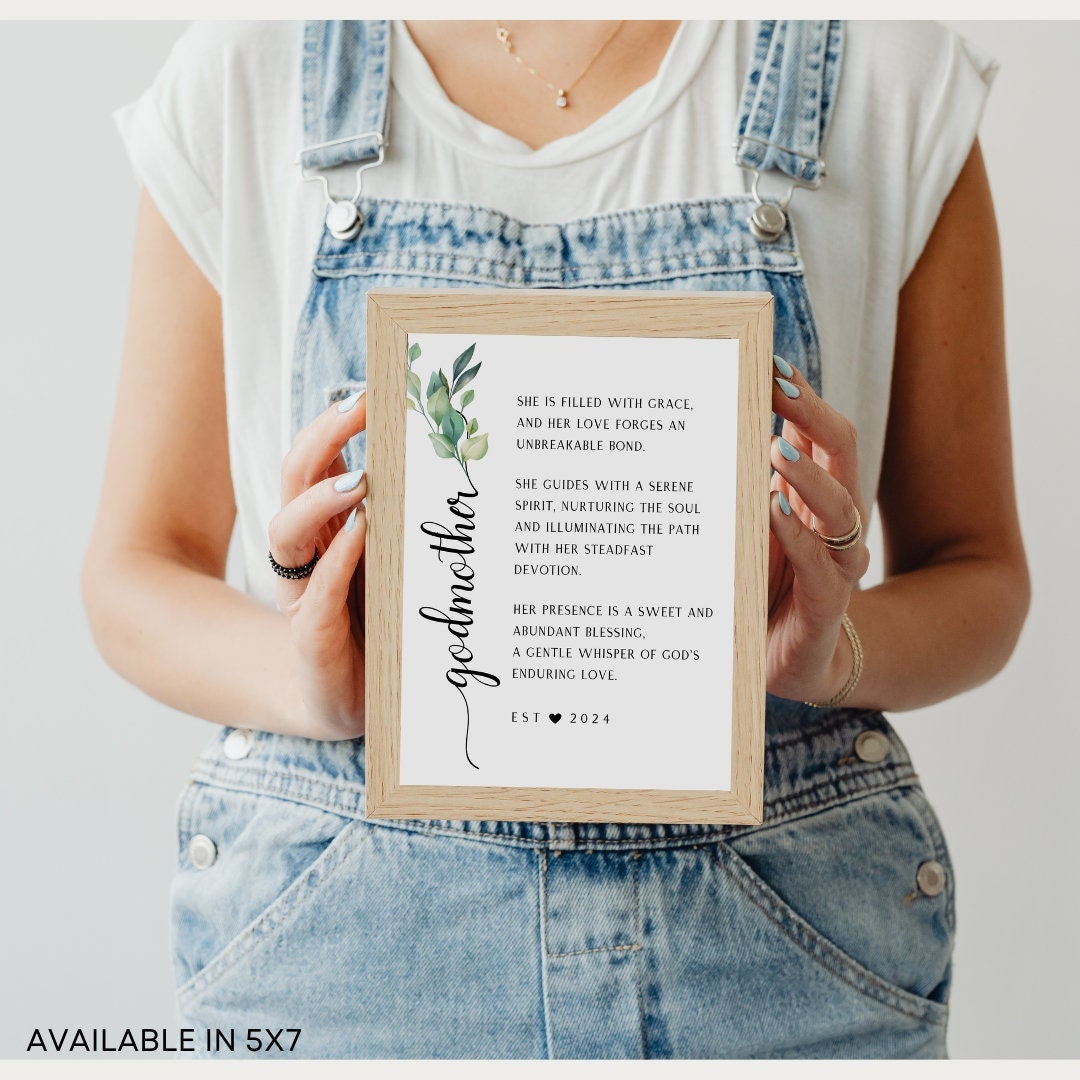 Printable Godmother Letter, Godparent Gift, Godmother Gift From ...