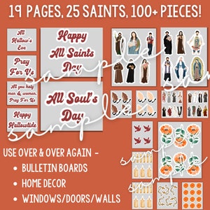 Printable Saint Decor, Catholic Decor, All Hallows Eve Decor, All ...