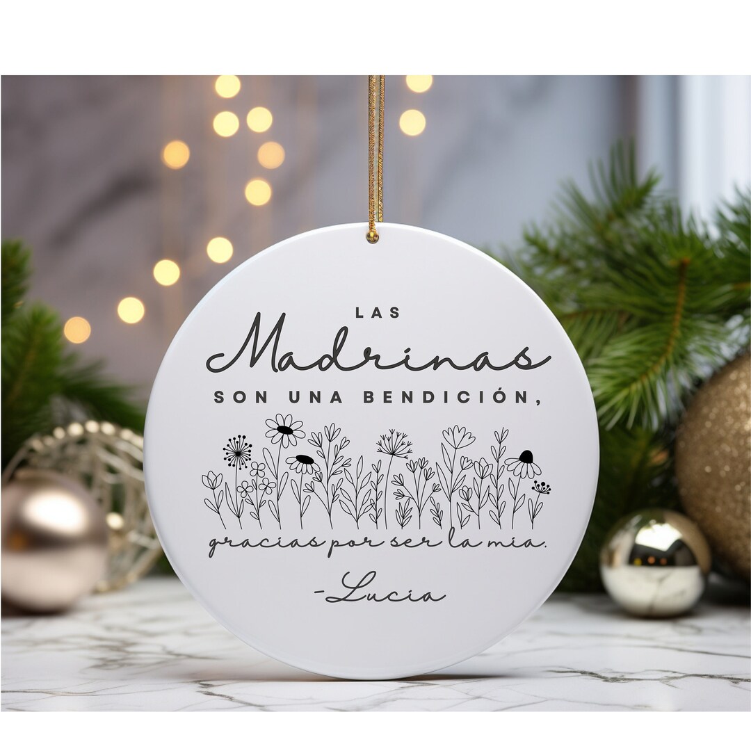 Custom Madrina Ornament, Baptism Madrina Gift, Catholic Ornament ...