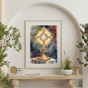 Monstrance Wall Art PRINTABLE, Catholic Wall Art, Eucharist Poster ...