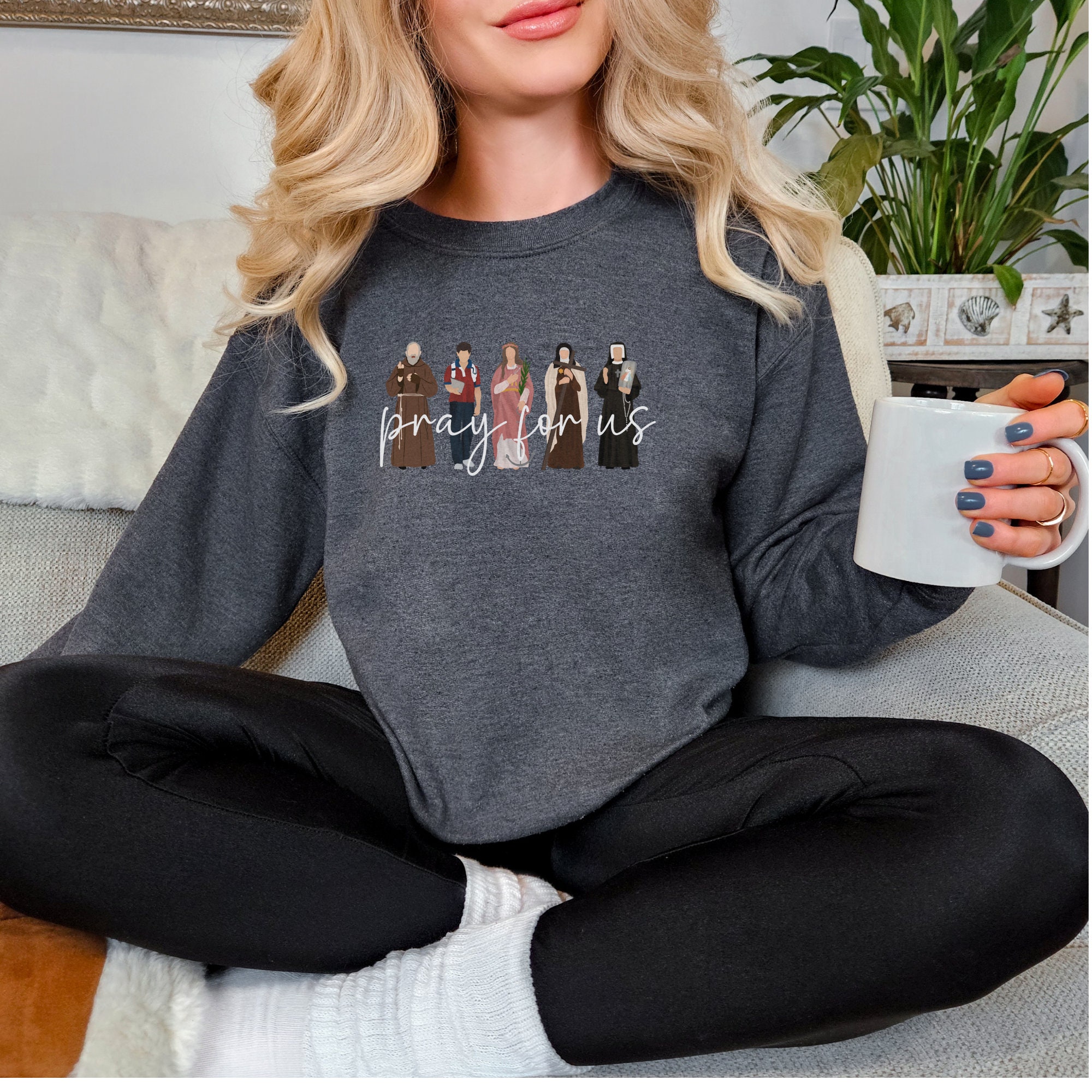 Custom Saints Sweatshirt, Catholic Saints Gift, Catholic Sweatshirt ...