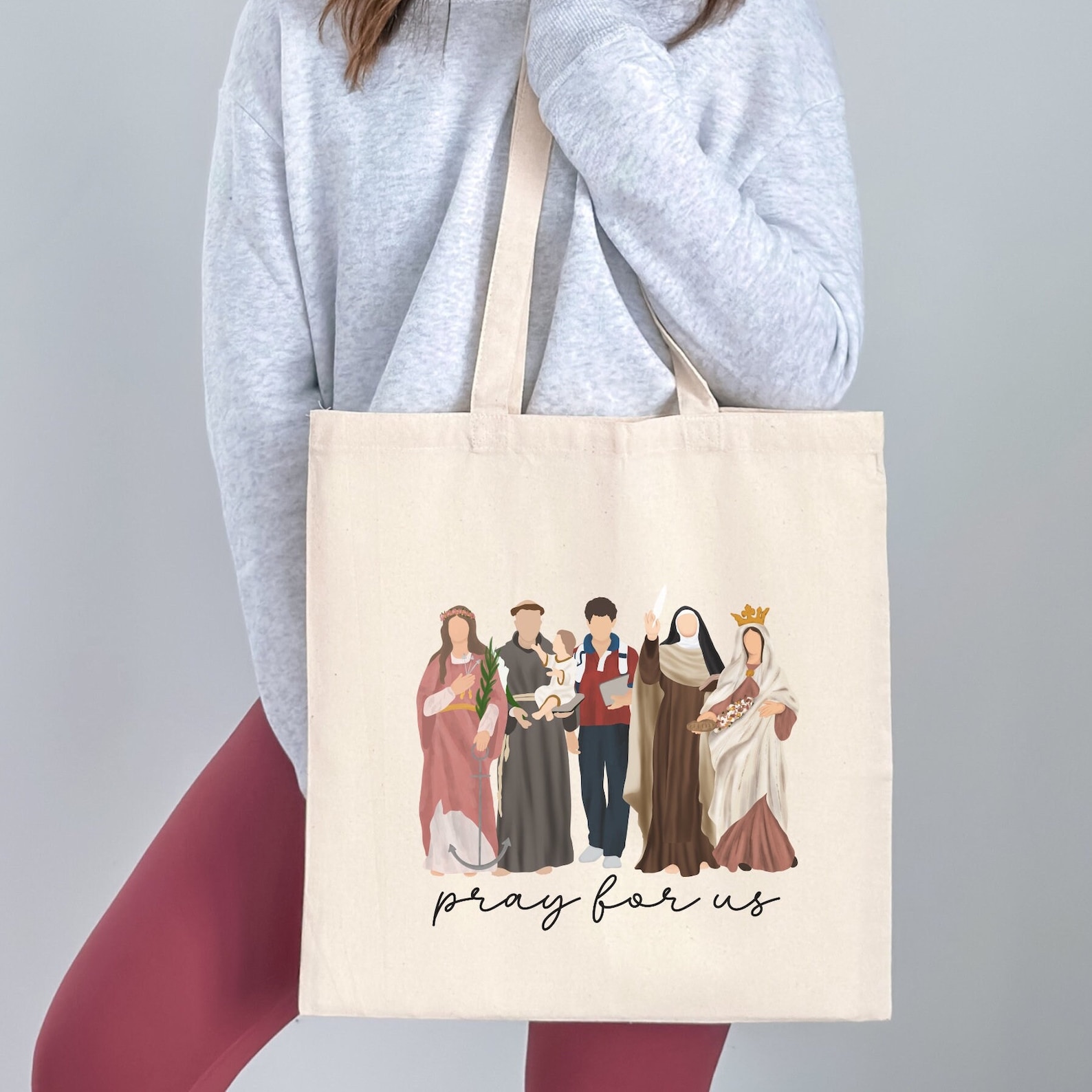 Catholic Saints Bag, Catholic Saint Gift, Catholic Tote Bag for Mass ...