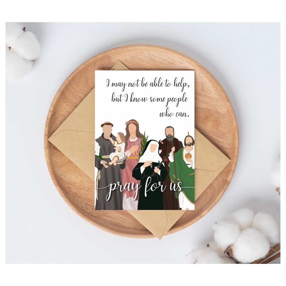 Catholic Printable Greeting Card, Saint Prayer Card, Spiritual Bouquet ...