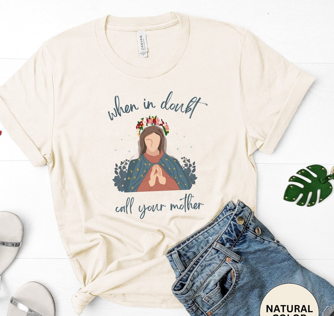 Mother Mary Shirt Catholic Marian Shirt Catholic Shirt Catholic Gift ...