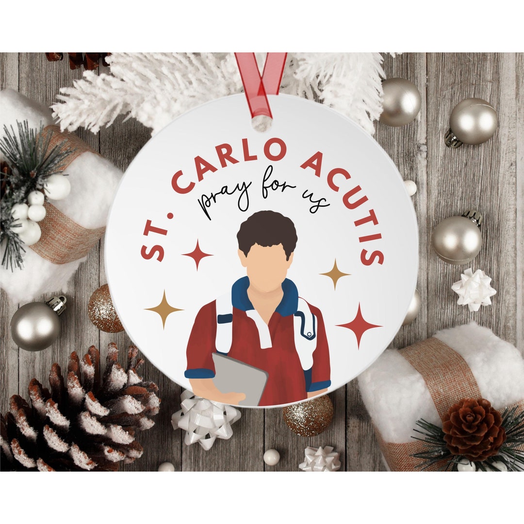 Carlo Acutis Ornament, Carlo Acutis Gift, Saint Ornament, Catholic ...