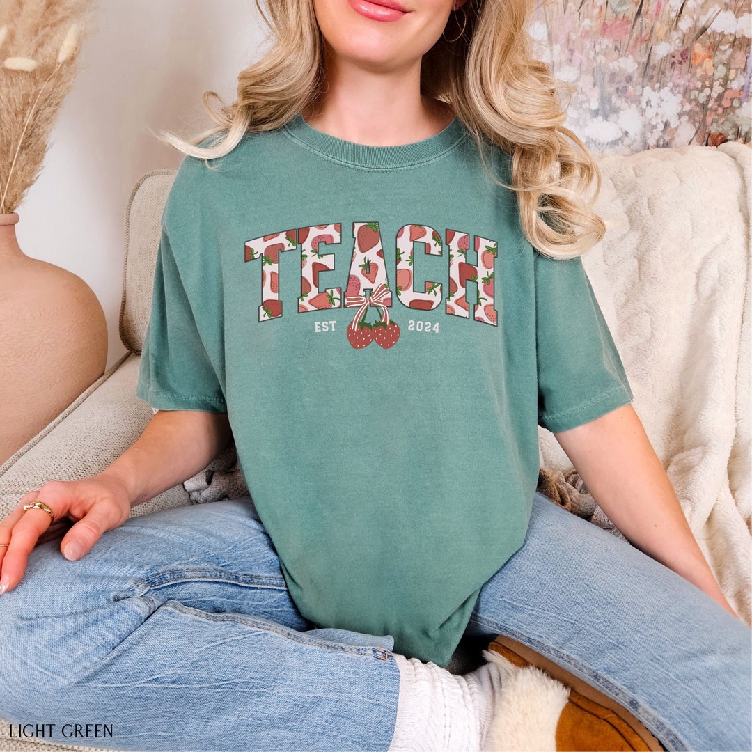 Vintage Strawberry Teacher Shirt, Custom Teacher Shirt, Back to School ...