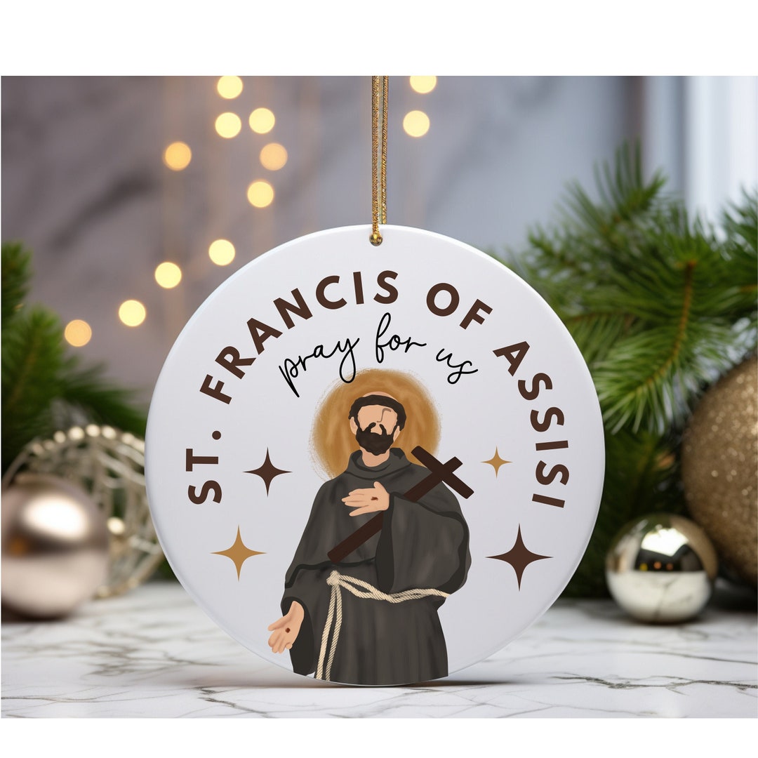 St. Francis Ornament, Franciscan Gift, Saint Ornament, Catholic ...