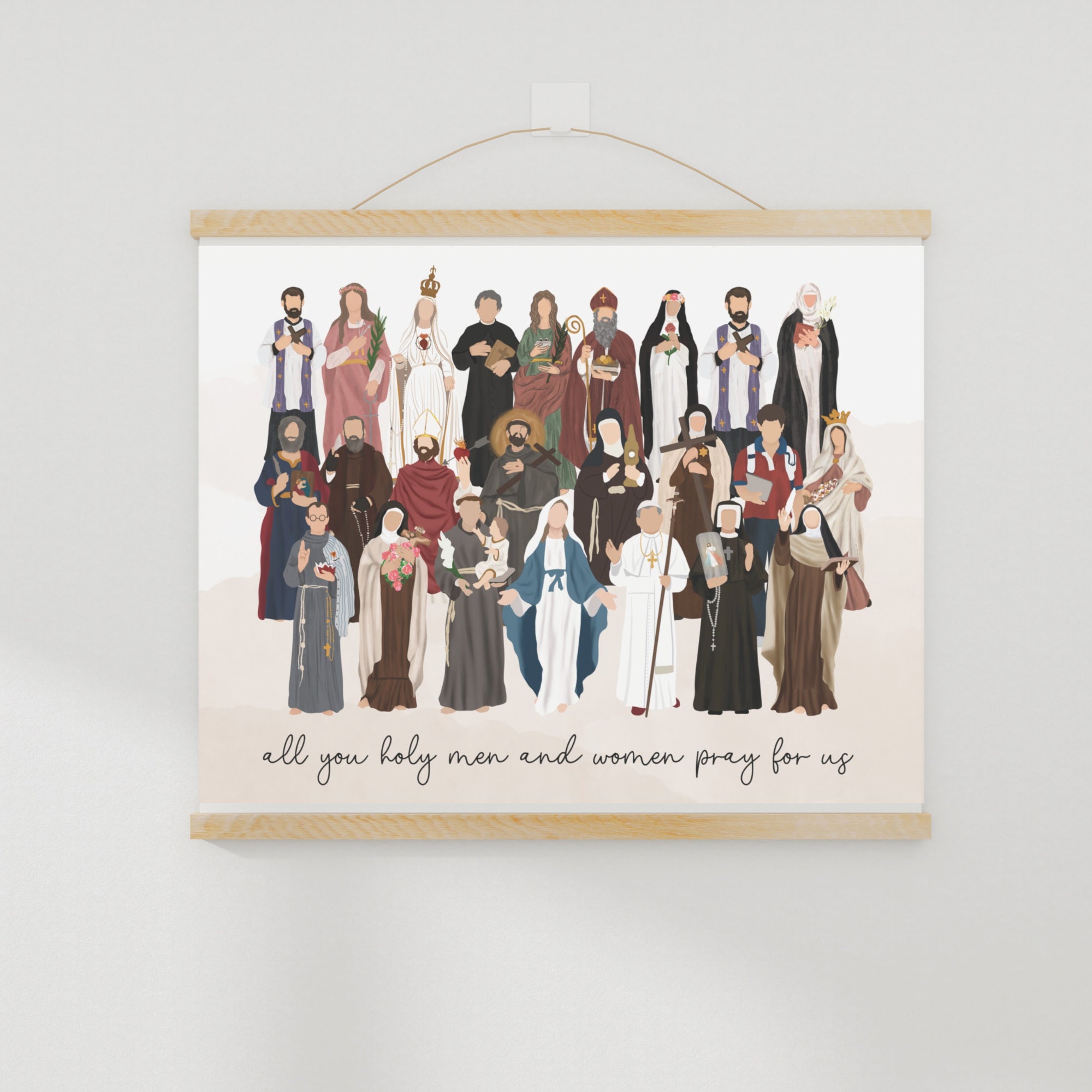 Catholic Saints Poster, Catholic Wall Art, Catholic Decor, Catholic ...