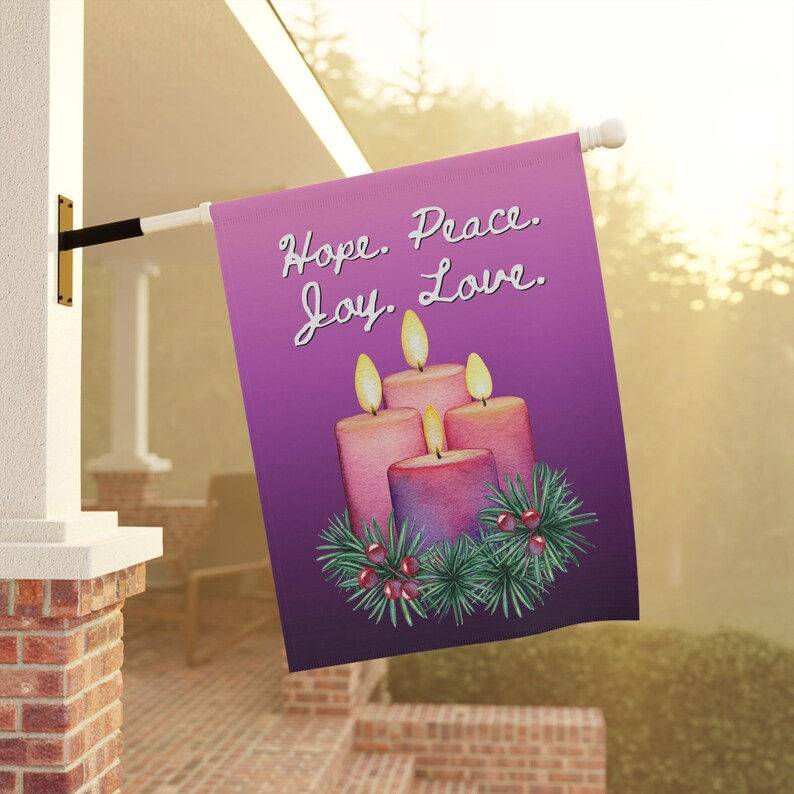 Advent Flag, Advent Banner, Catholic Christmas Decor, Advent Decor ...