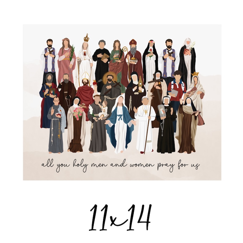 Catholic Saints Poster, Catholic Wall Art, Catholic Decor, Catholic ...