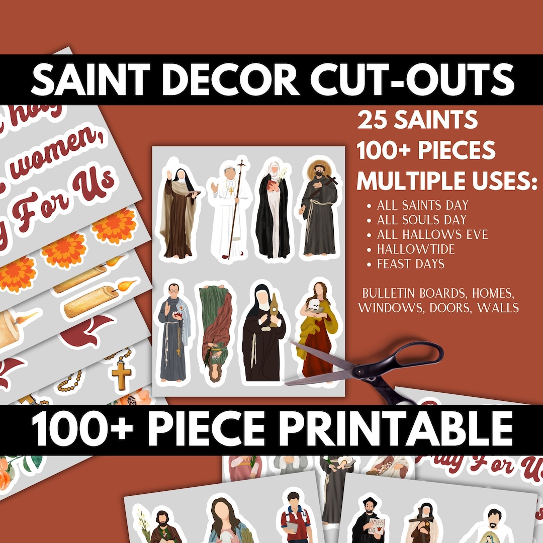 Printable Saint Decor, Catholic Decor, All Hallows Eve Decor, All ...