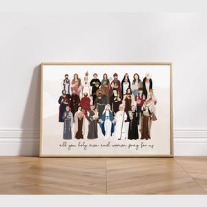 Catholic Saints Poster, Catholic Wall Art, Catholic Decor, Catholic ...