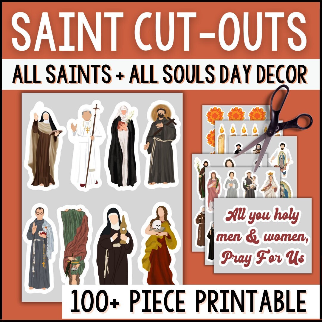 Printable Saint Decor, Catholic Decor, All Hallows Eve Decor, All ...