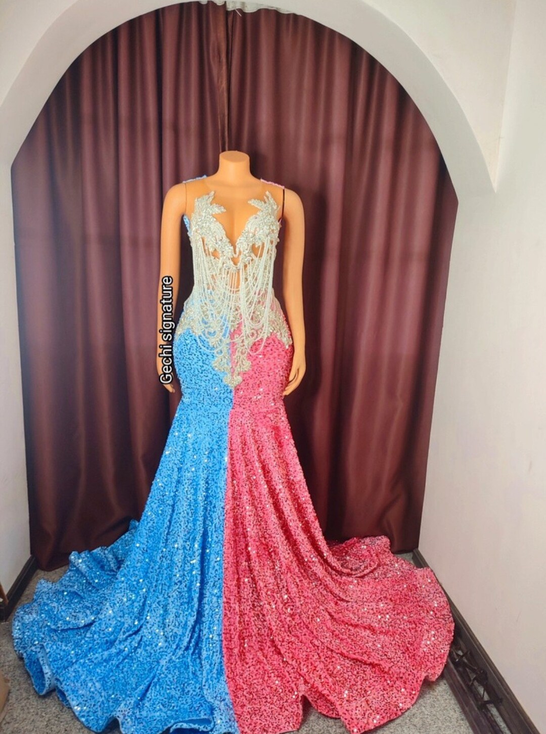 Multicolor Crystal Prom Evening Dresses Long Luxury 2024 Prom - Etsy