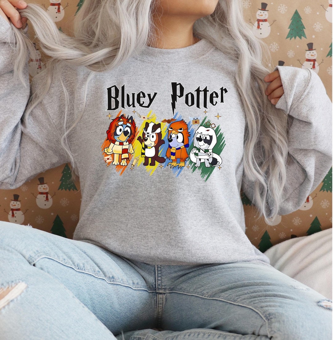 Bluey Shirt, Harry Potter and Bluey Sweater, Bluey Potter T-shirt ...